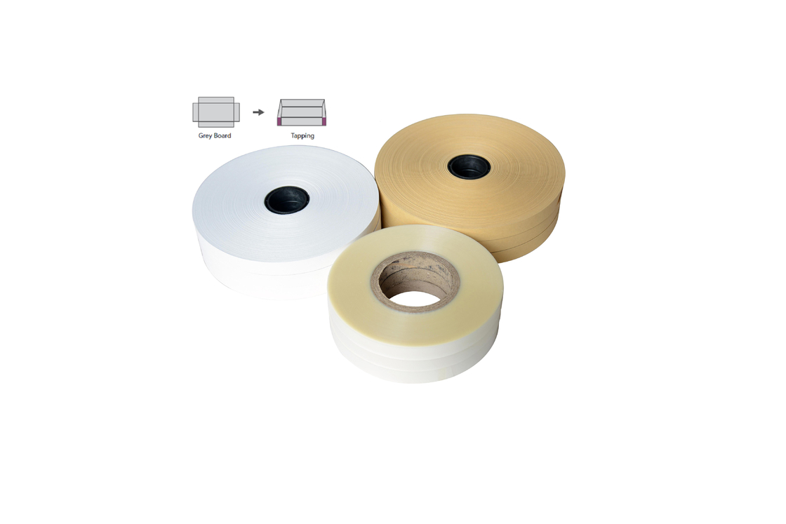 Rigid Box Corner Pasting Tape / Kraft Paper Tape For Rigid Boxes